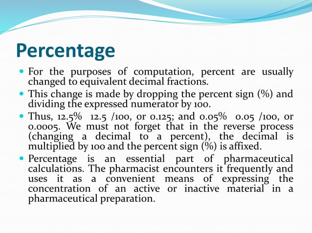 pharmaceutical calculations 8 | PPTX