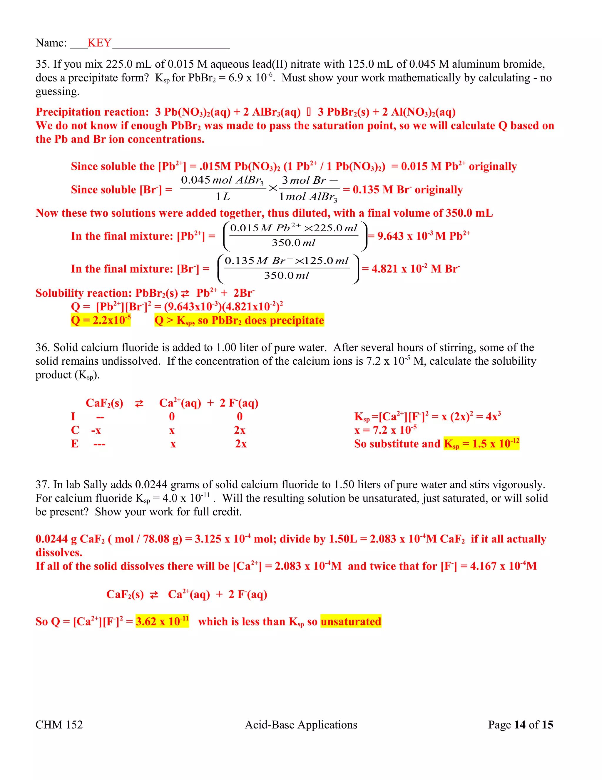 P h calculations | DOC