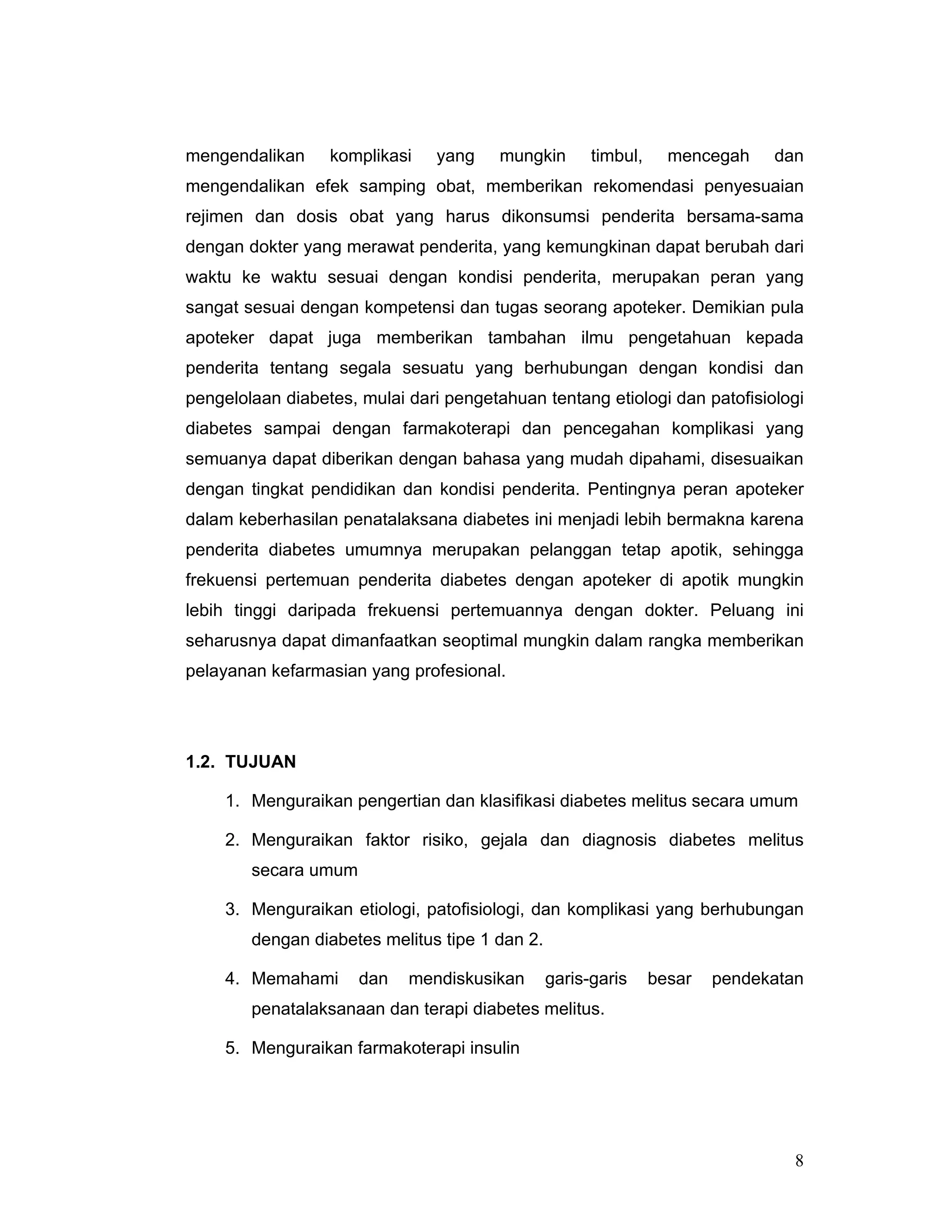Pharmaceutical Care untuk Penyakit DM | PDF