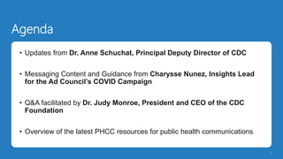 Updates from CDC and the Ad Council | PPTX