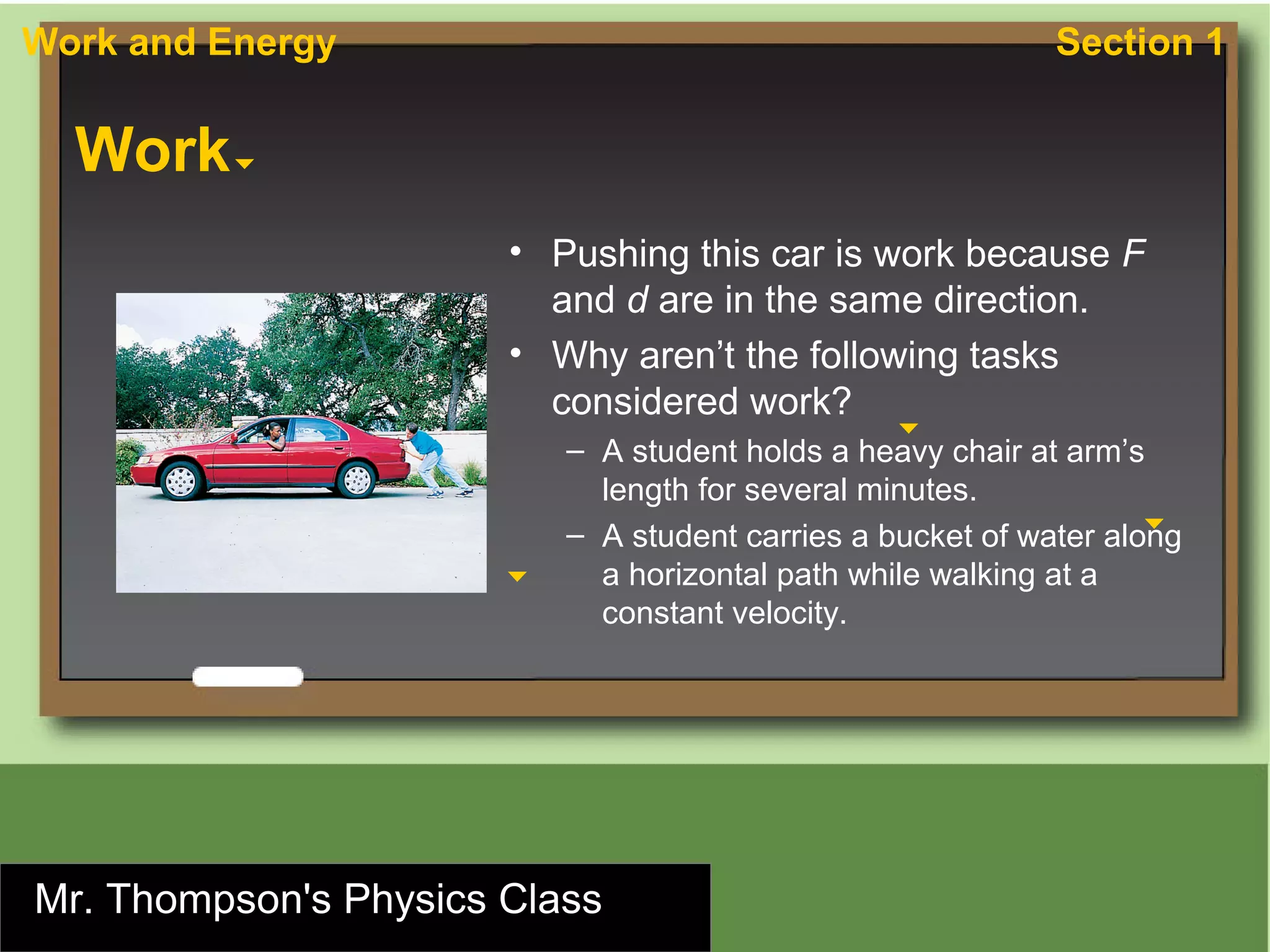 Physics Work and Energy | PPT
