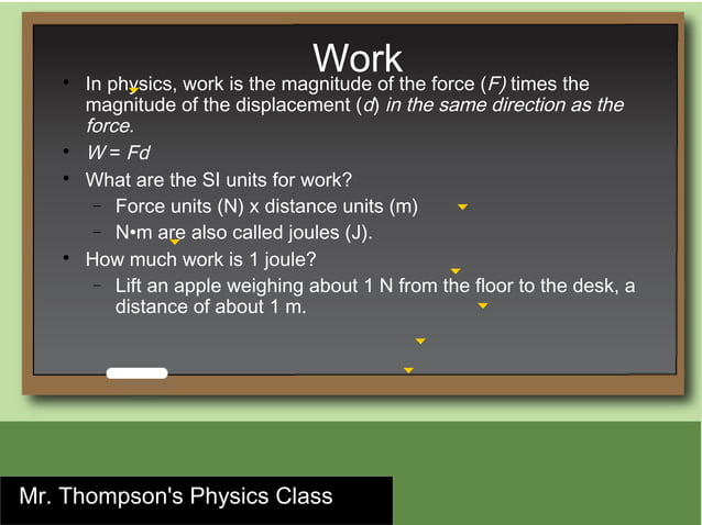 Physics Work and Energy | PPT