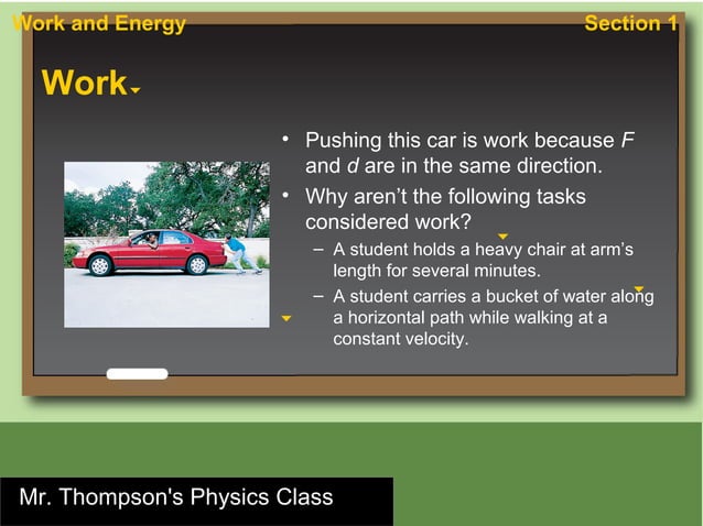 Physics Work and Energy | PPT