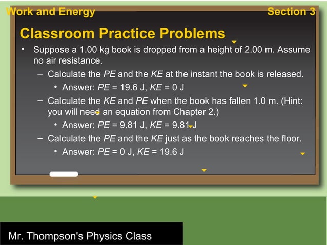 Physics Work and Energy | PPT