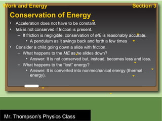 Physics Work and Energy | PPT