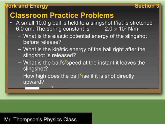 Physics Work and Energy | PPT
