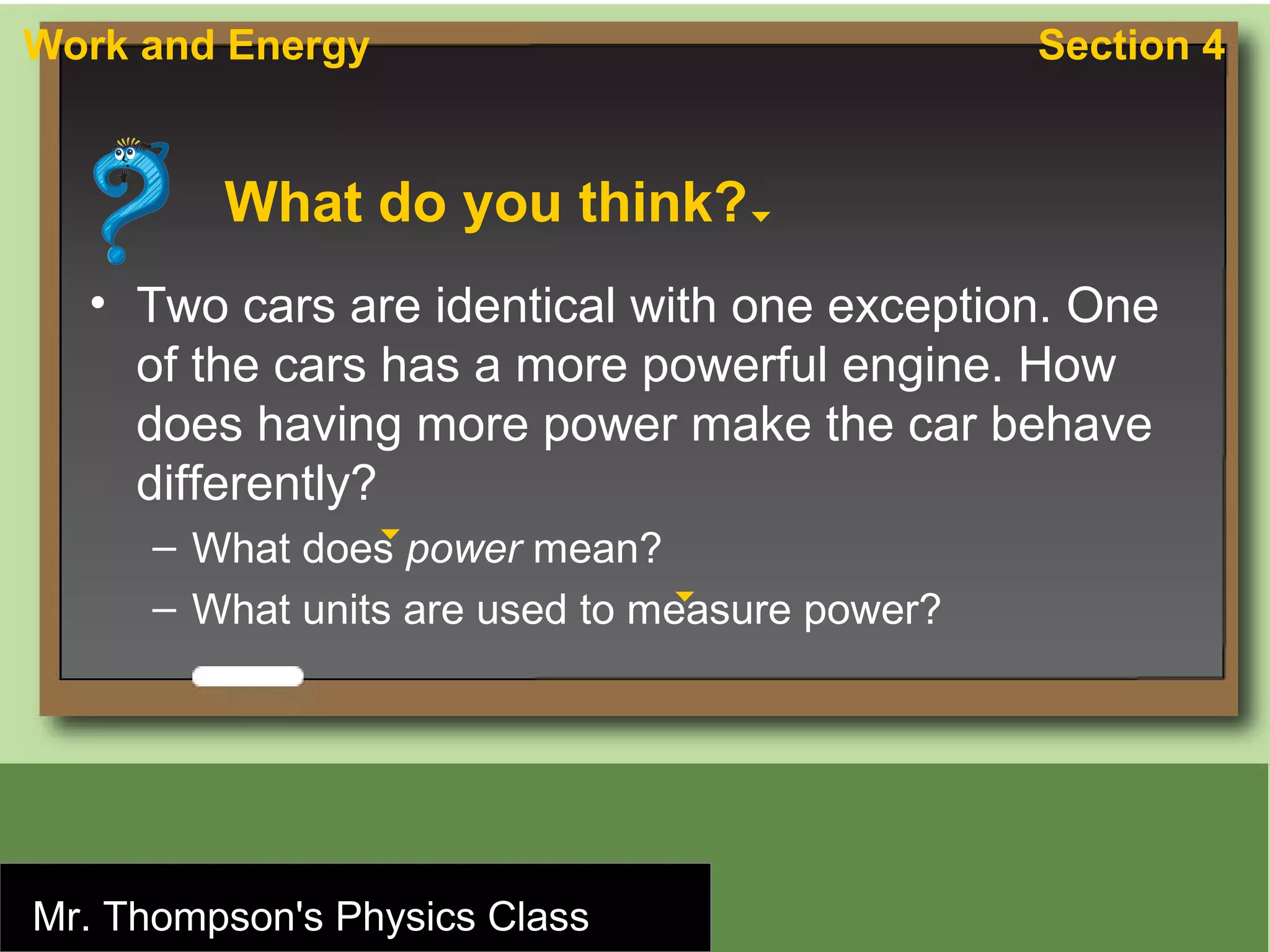 Physics Work and Energy | PPT