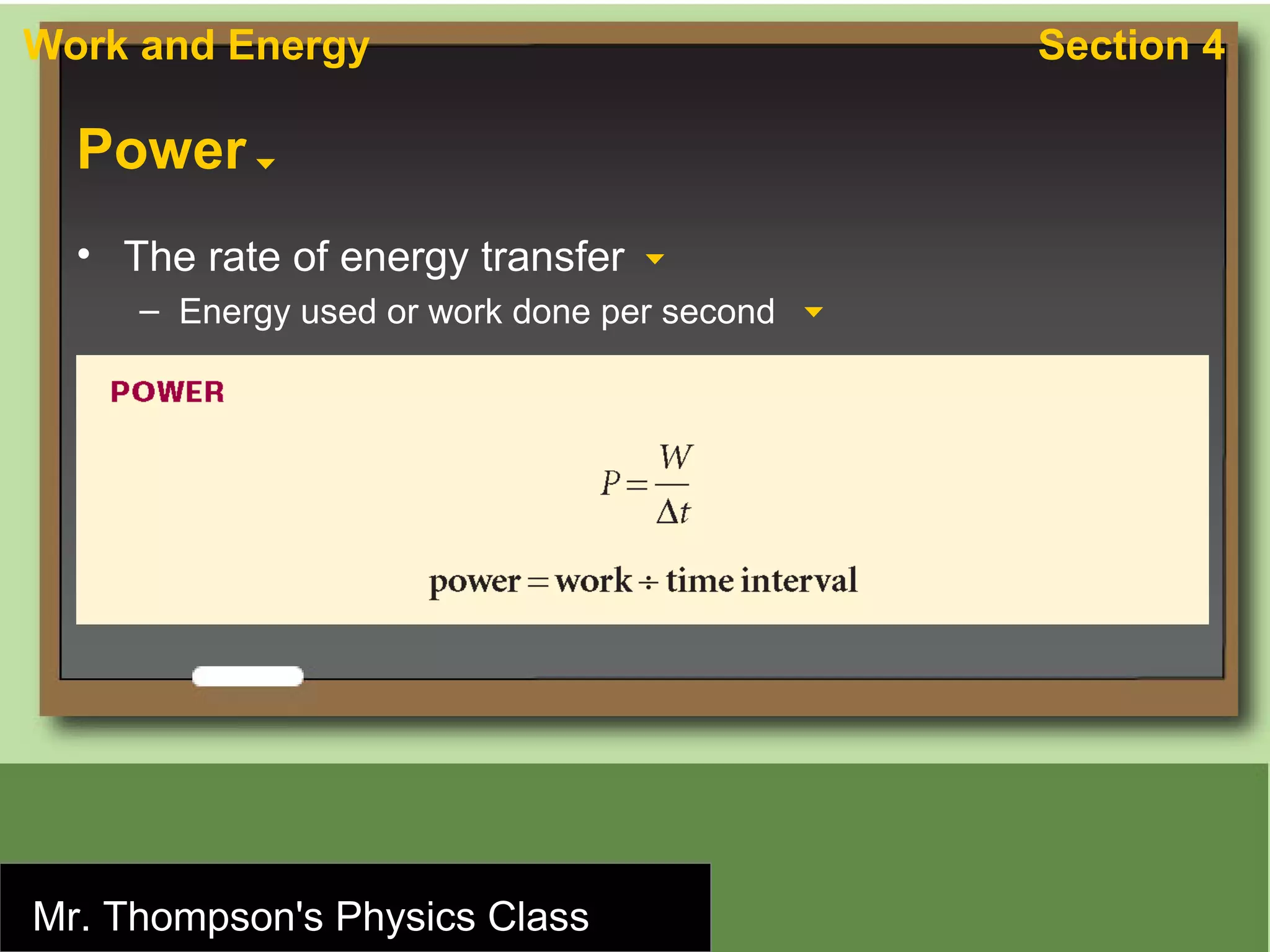 Physics Work and Energy | PPT