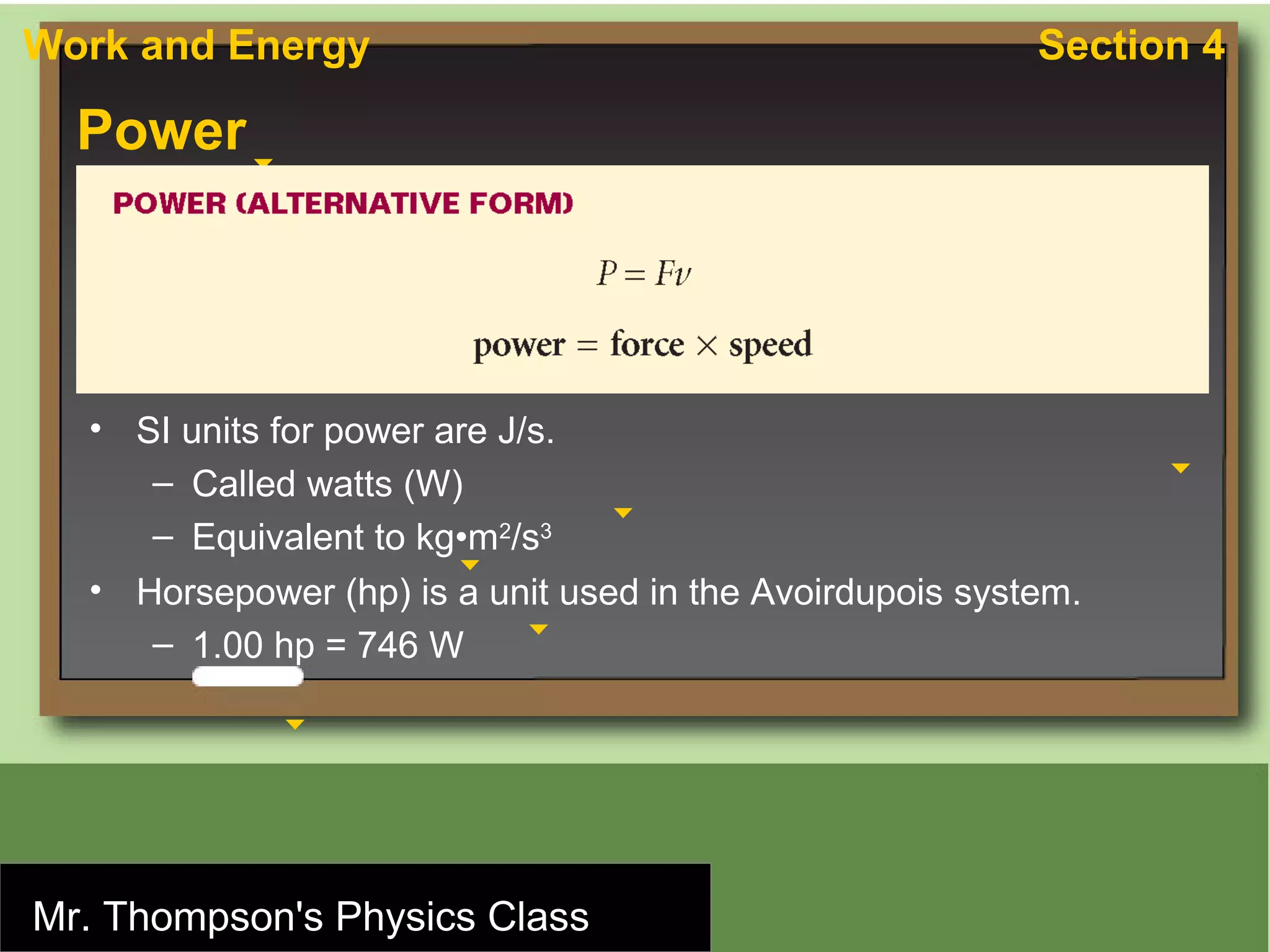 Physics Work and Energy | PPT