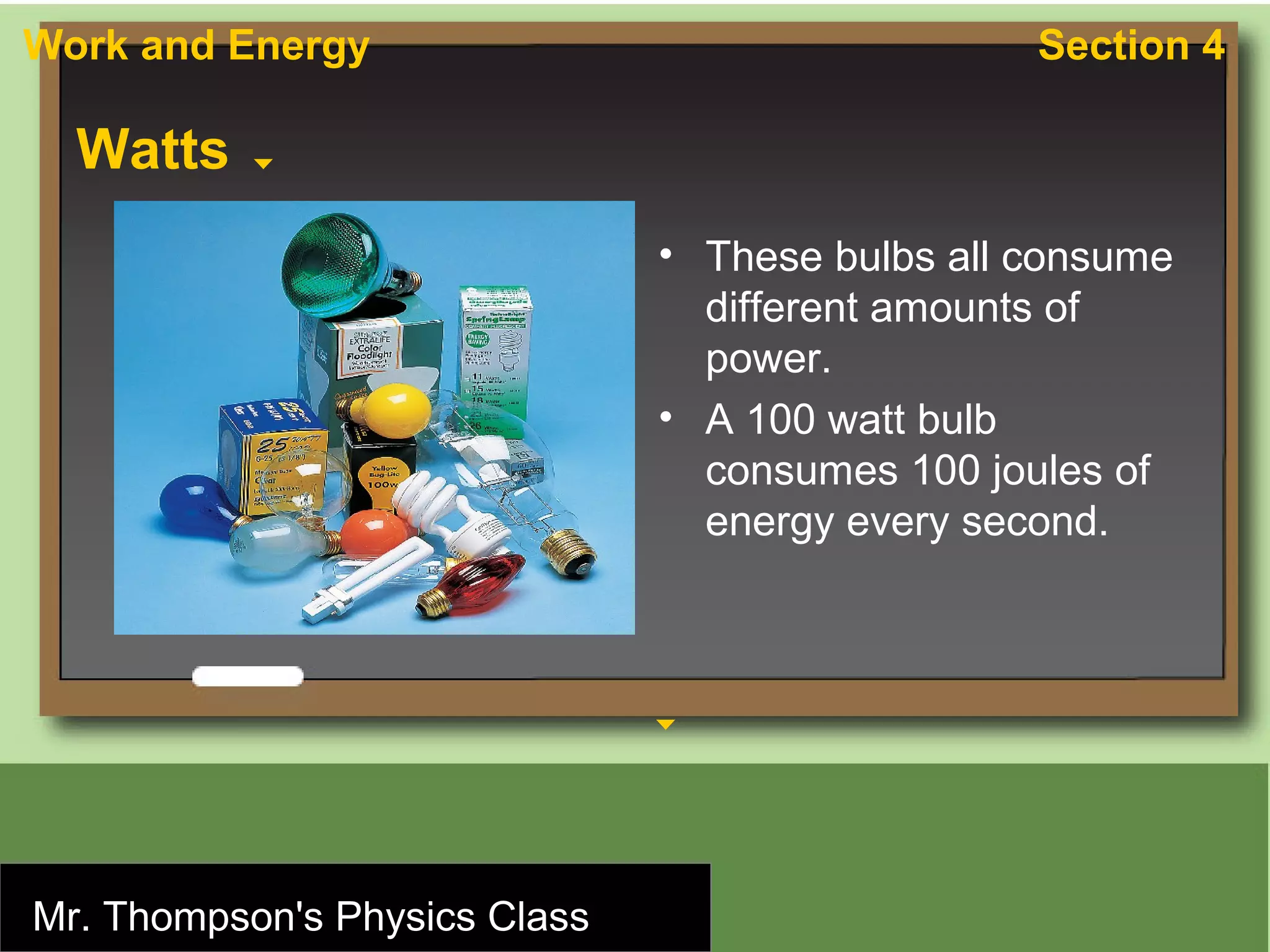 Physics Work and Energy | PPT