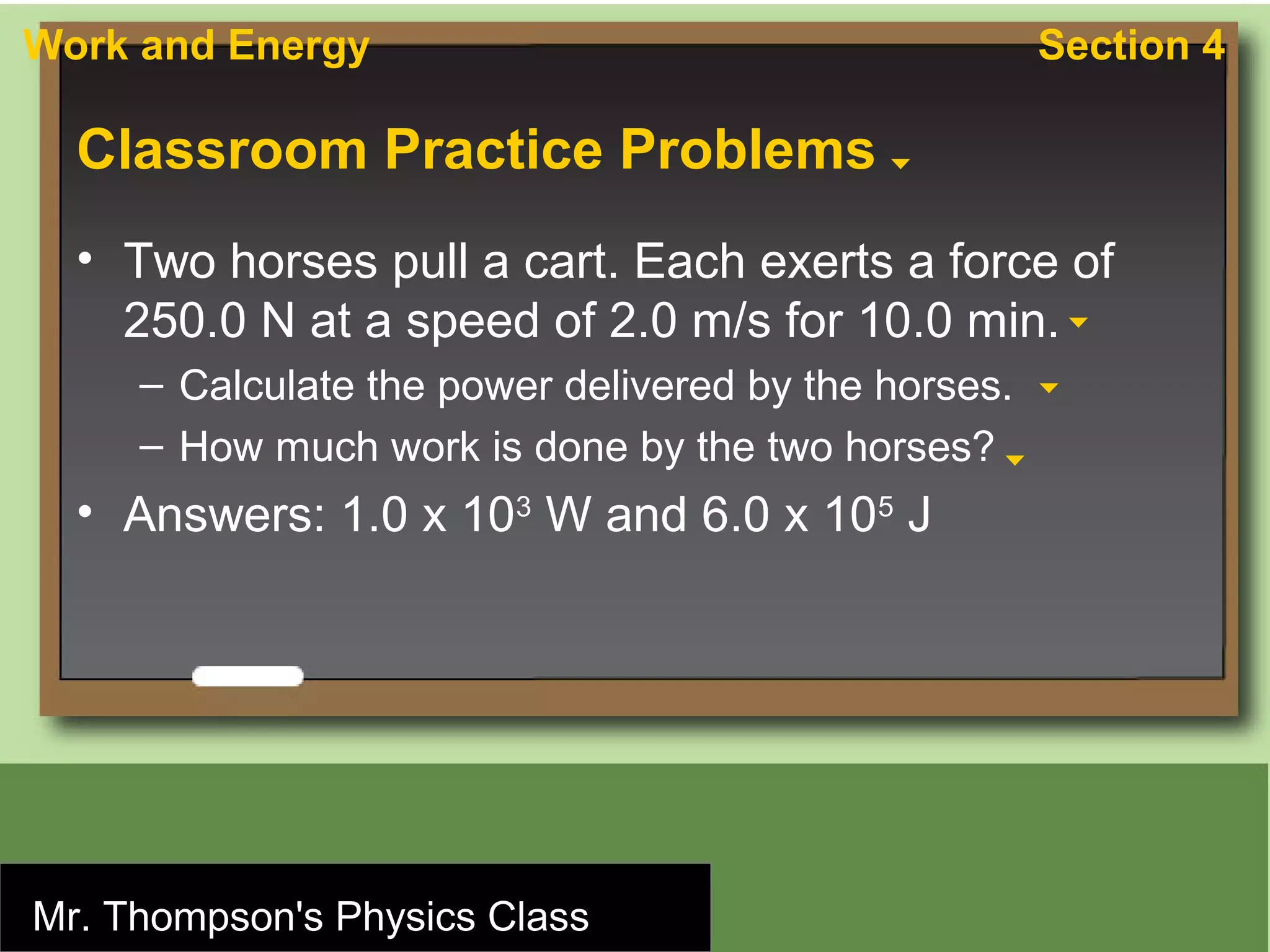 Physics Work and Energy | PPT