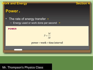 Physics Work and Energy | PPT