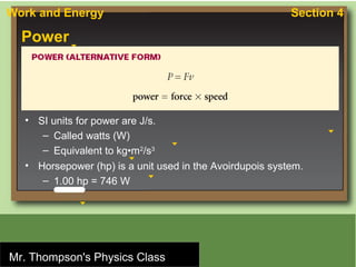 Physics Work and Energy | PPT