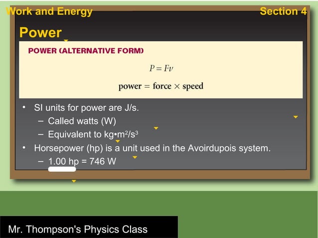 Physics Work and Energy | PPT