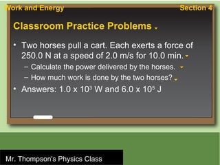 Physics Work and Energy | PPT