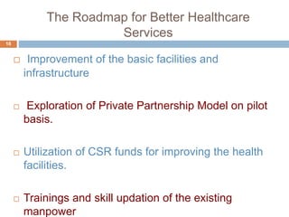 Roadmap for making the PHC in your district function efficiently as ...