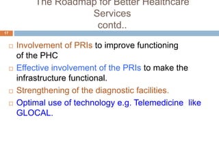 Roadmap for making the PHC in your district function efficiently as ...