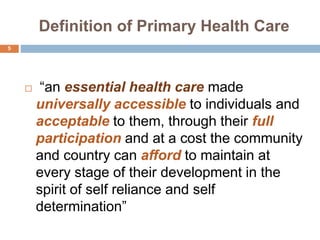 Roadmap for making the PHC in your district function efficiently as ...