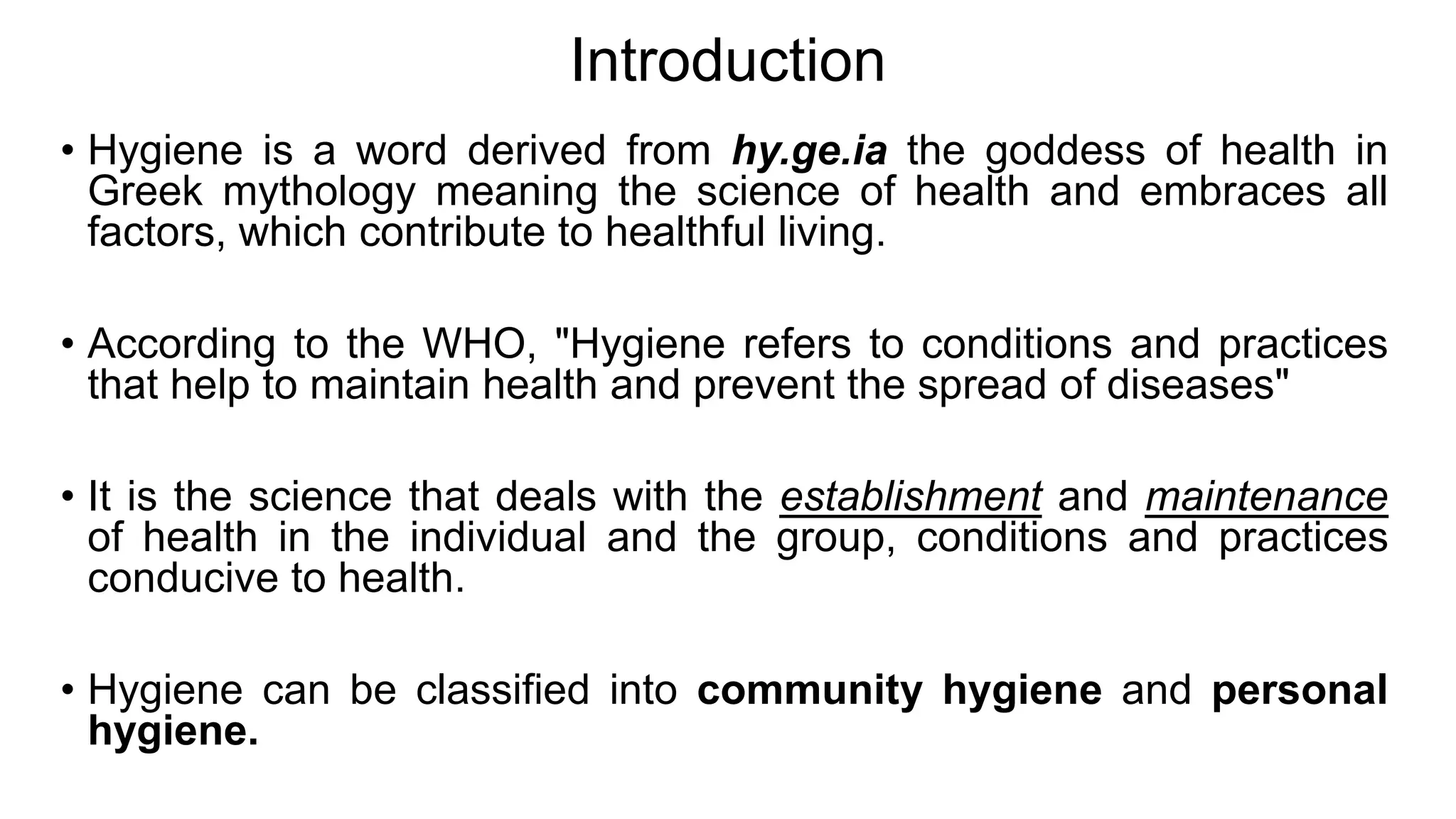 PERSONAL HYGIENE | PPTX