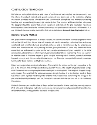 PHC pile Installation methods | PDF