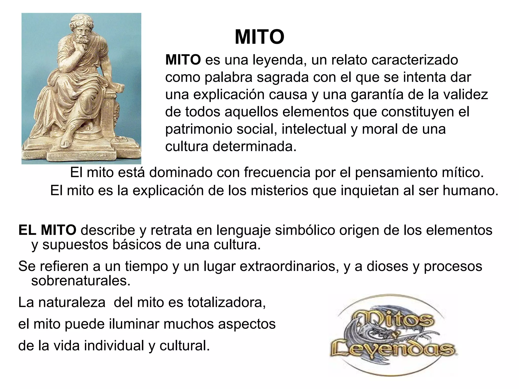 Definición de religion, simbolos, mitos | PPT