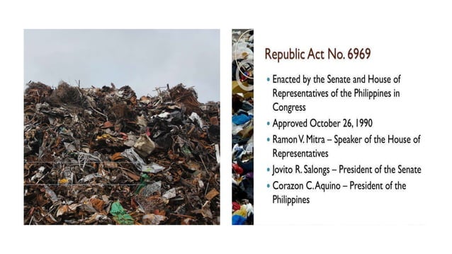 REPUBLIC-ACT-6969.pptx | Substance Abuse | Diseases and Conditions