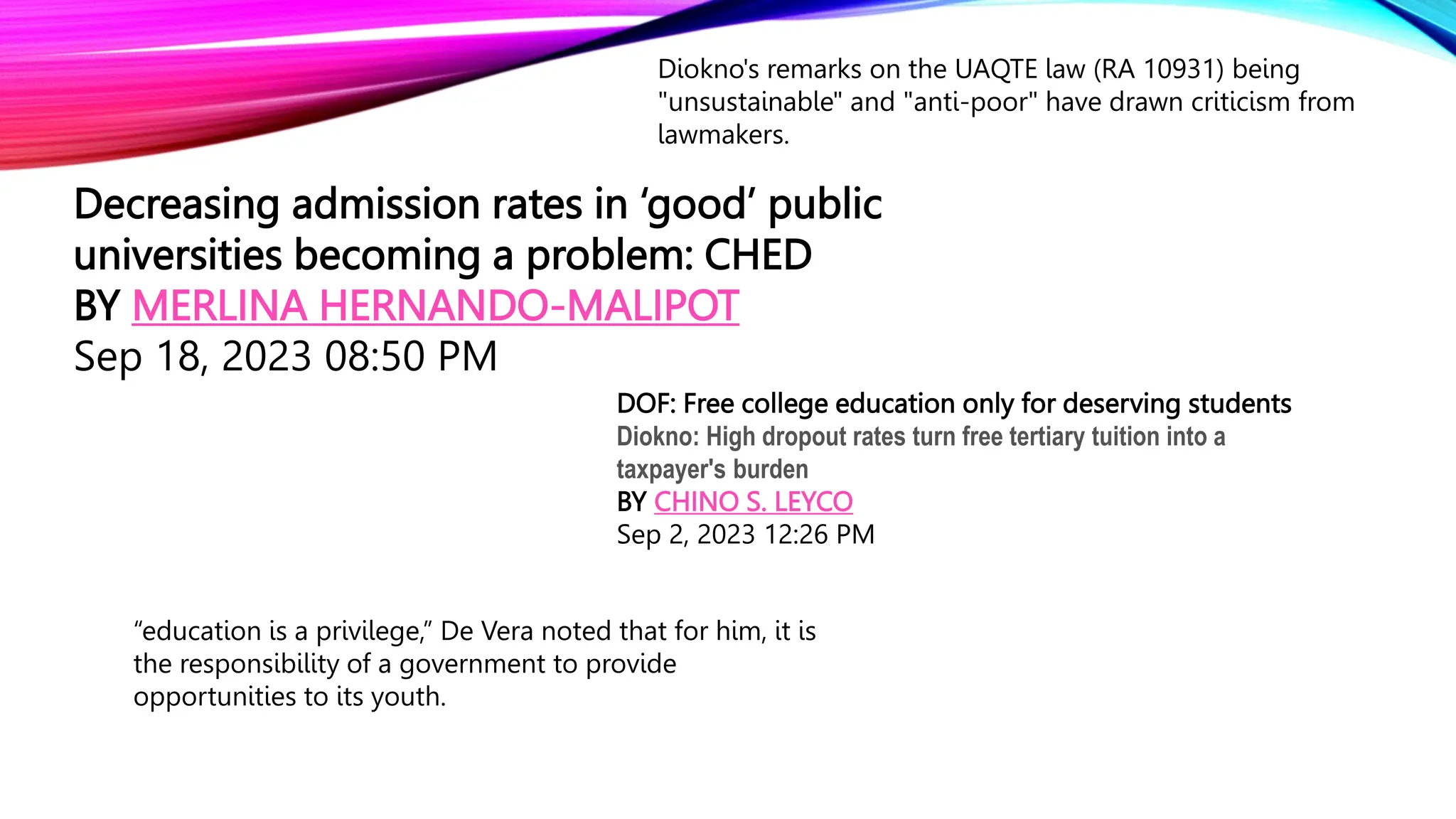 Issues and Challenges in the Commission on Higher Education | PPTX