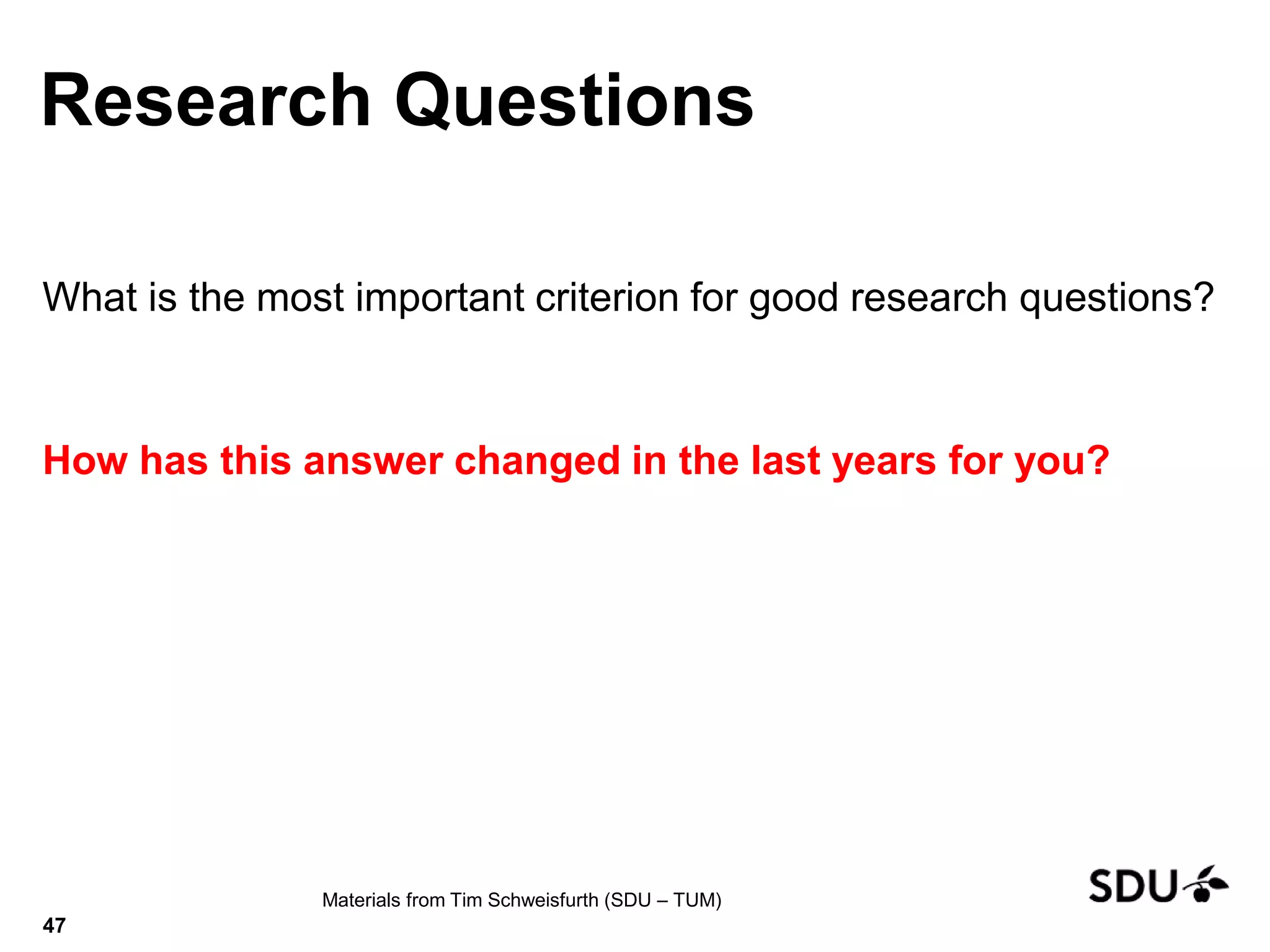 Connecting Research Questions and Research Method | PPTX
