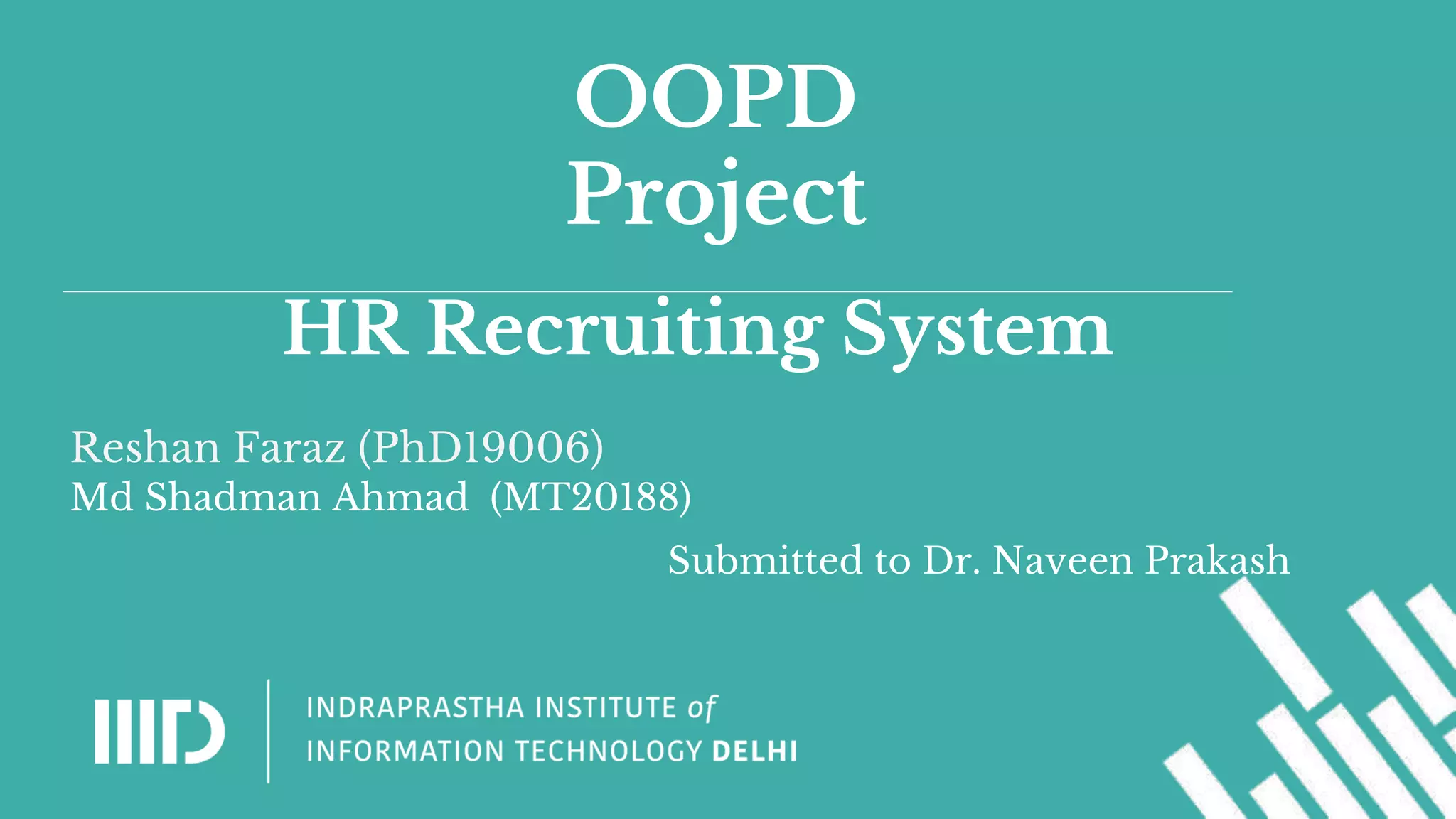 HR Recruitment System | PPTX | Programming Languages | Computing