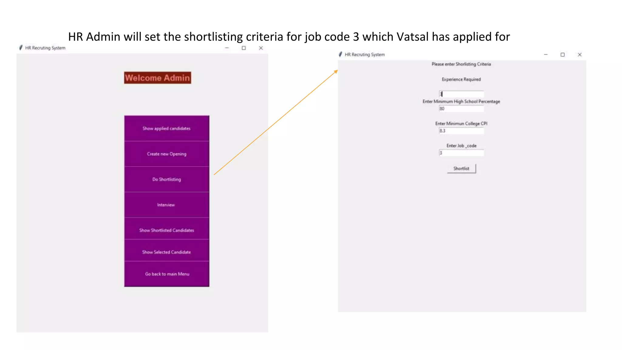 HR Recruitment System | PPTX | Programming Languages | Computing