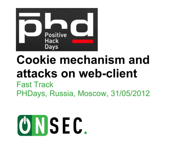 Cookie mechanism and attacks on web-client | PPT