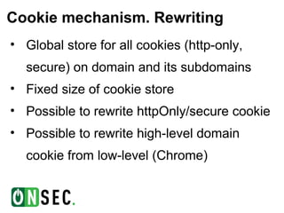 Cookie mechanism and attacks on web-client | PPT