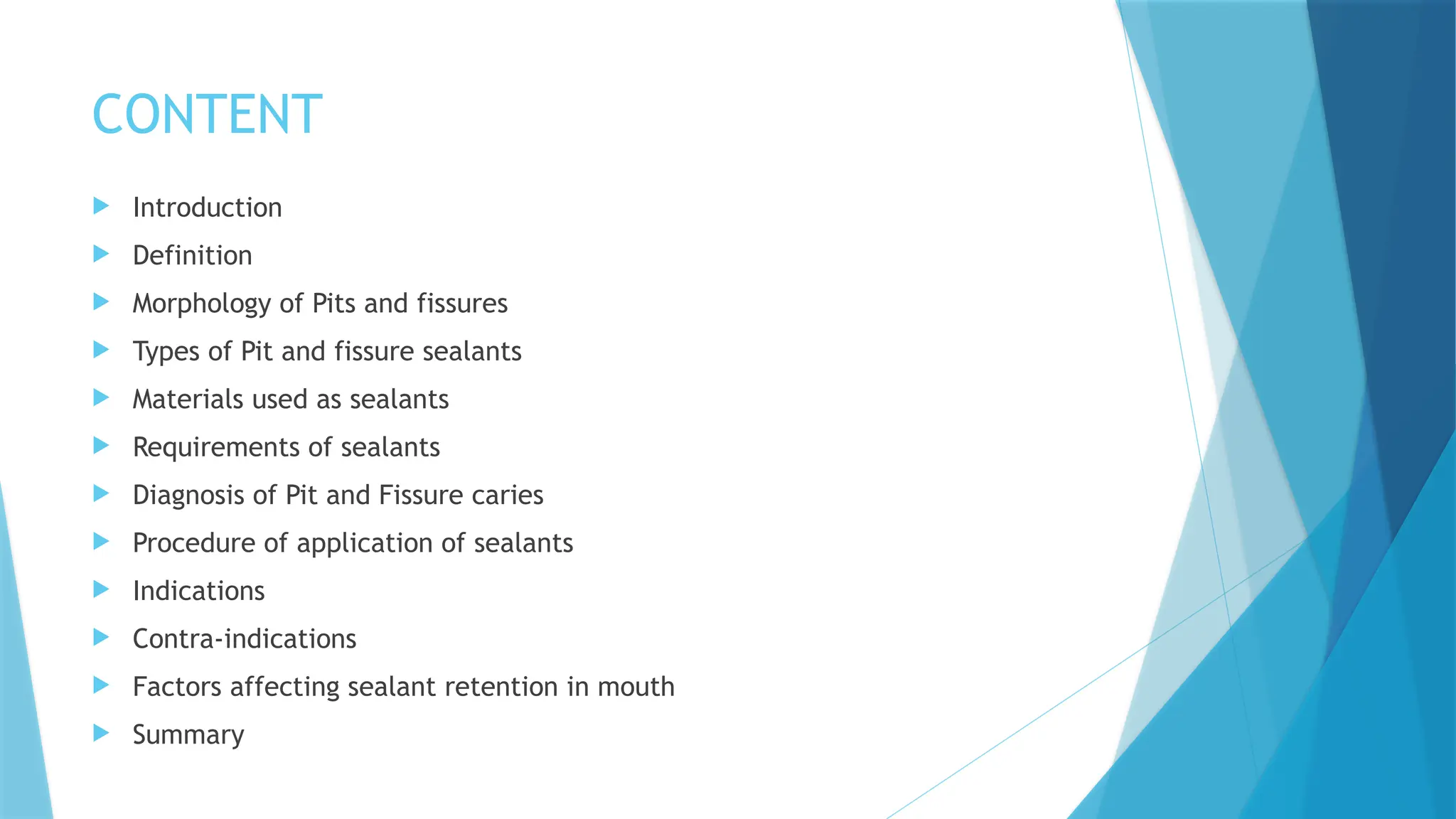 Pits and fissures sealants presentations | PPTX