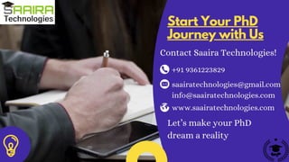 PhD Assistance in nagercoil - Saaira Technologies | PPT