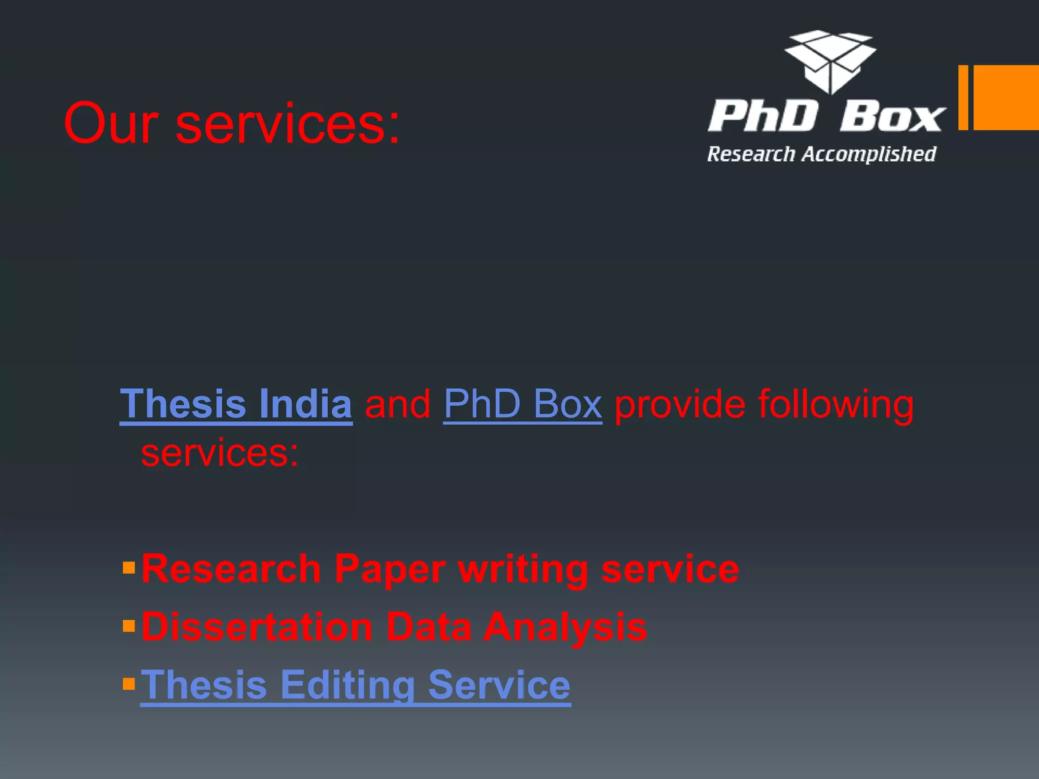PhD Box: Magic box to write thesis, We are: PhD thesis writing company ...