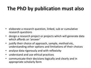 PhD by publication | PPTX