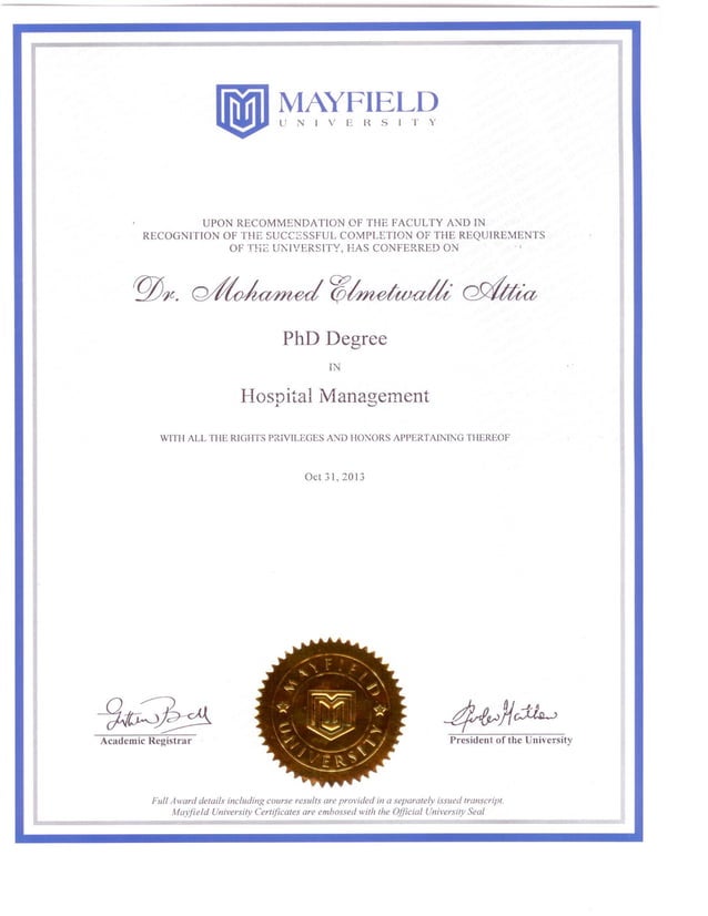 Ph d certificate | PDF
