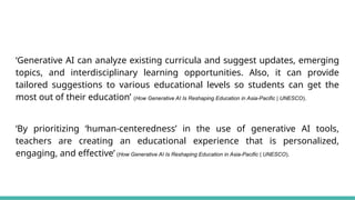 Generative AI: Shaping the Future of Learning | PPTX