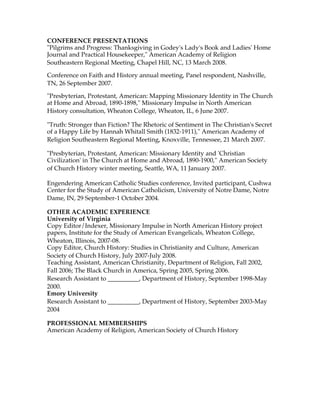 PhD CV: Religion Faculty | PDF