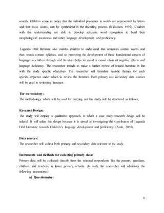 The Contribution of Luganda Oral Literature to Children Language ...