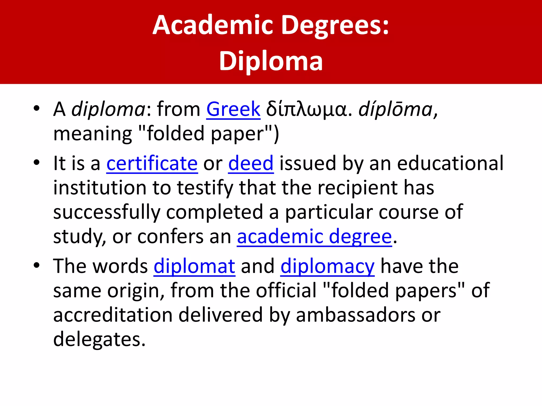 Types of Doctorate Degrees by Prof. Mohamed Labib Salem, March 2011 | PPTX