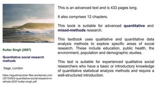 15 free qualitative and quantitative research methods books | PDF