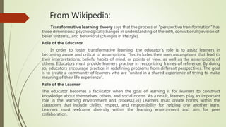 Transformative Learning | PPT