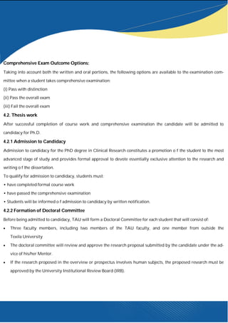 Ph d in clinical resarch | PDF