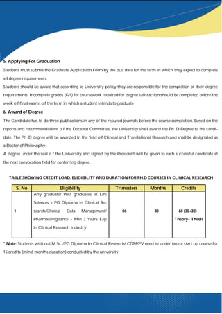 Ph d in clinical resarch | PDF