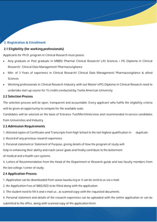 Ph d in clinical resarch | PDF