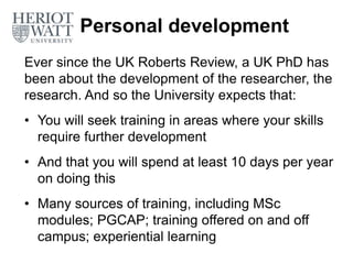 PhD Training Needs Analysis | PPTX