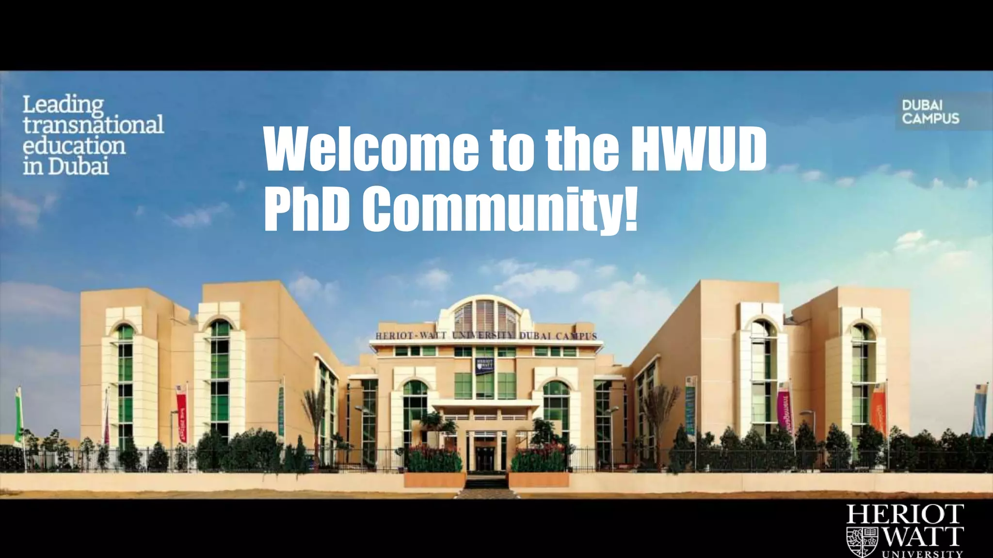 PhD Induction Welcome Slides | PPTX