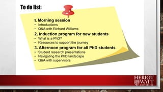 PhD Induction Welcome Slides | PPTX